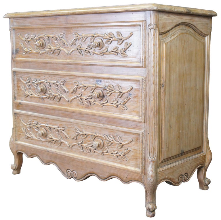 Vintage French Country Louis XV Style Farmhouse Pine Dresser Three ...