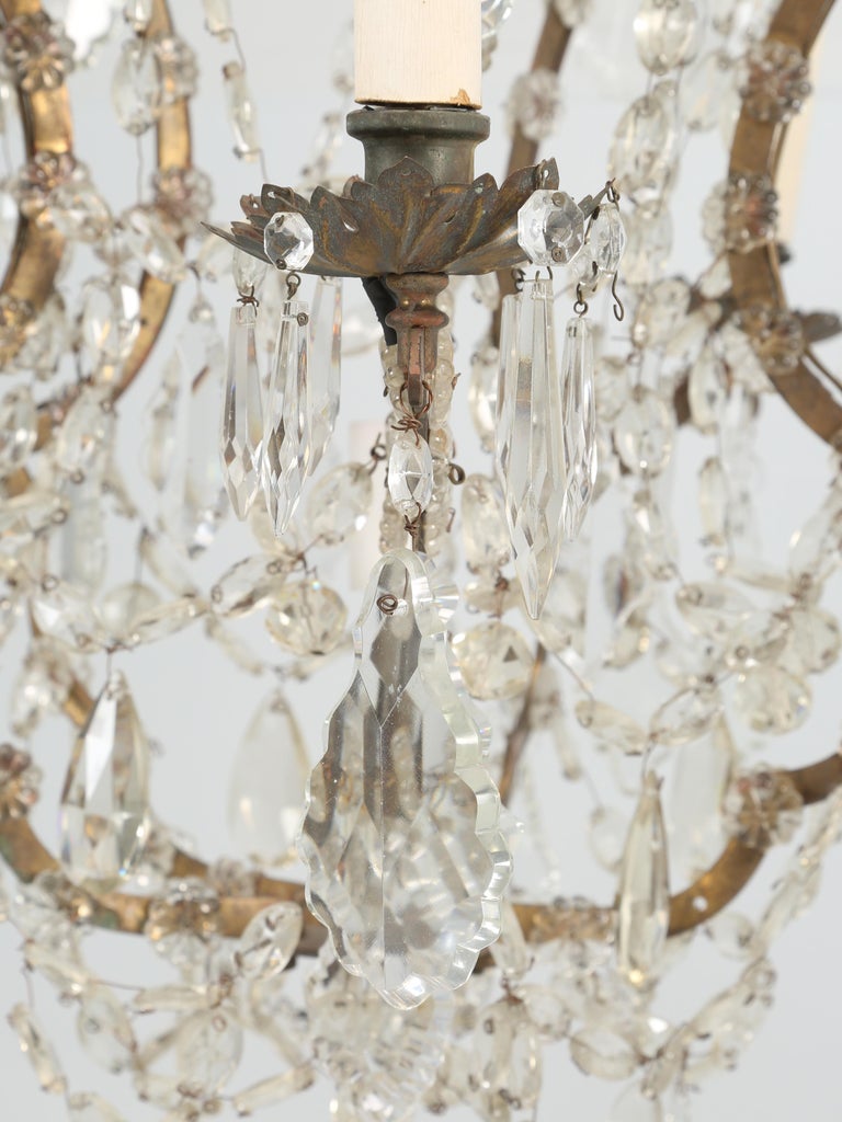 Vintage French Crystal Chandelier For Sale at 1stDibs