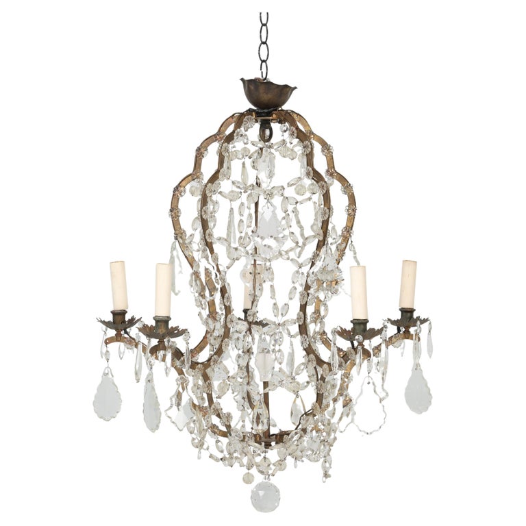 Vintage French Crystal Chandelier For Sale at 1stDibs