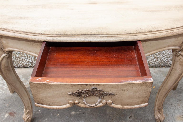 Vintage French Demilune Console Table at 1stDibs