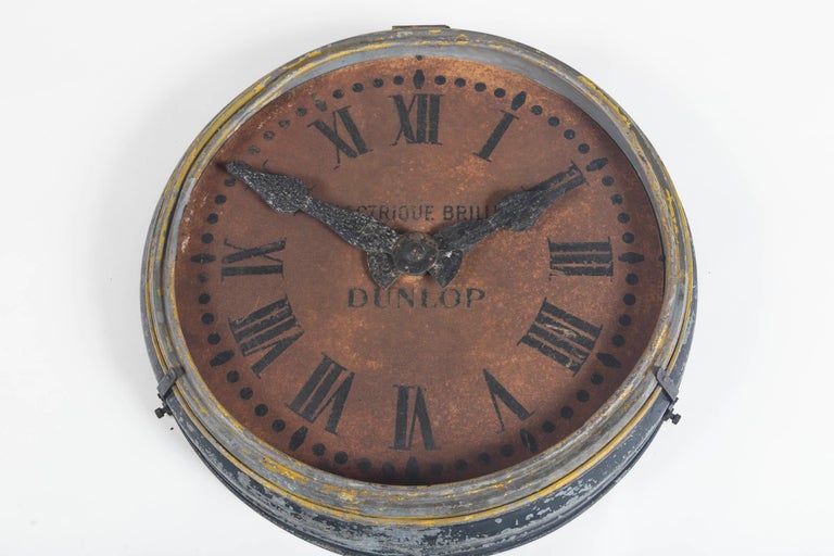 Vintage French Dunlop Électrique Brillé Advertising Clock, circa 1930 ...