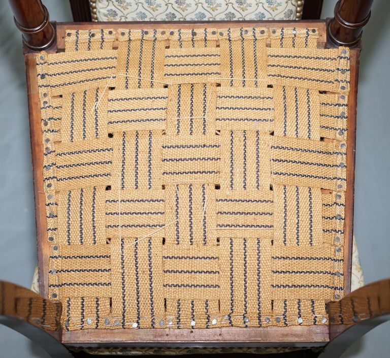 Vintage French Empire Mahogany Napoleon Style Dining Chairs Pair Ormolu ...