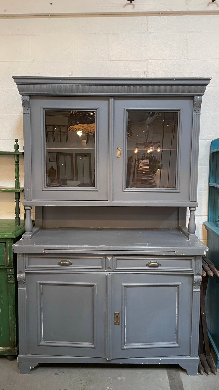 Vintage French Farmhouse Hutch For Sale at 1stDibs