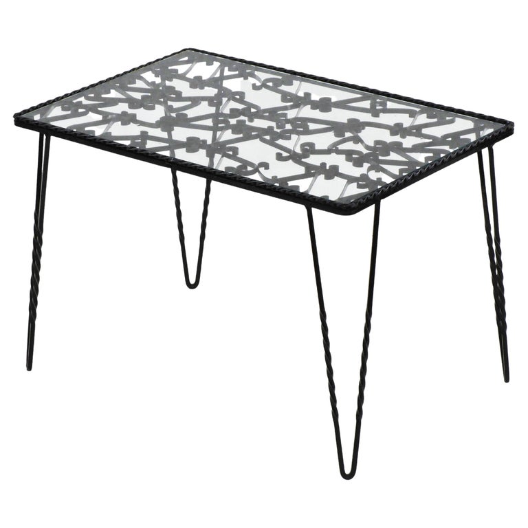 Vintage French Filigree Side Table c1950s For Sale at 1stDibs