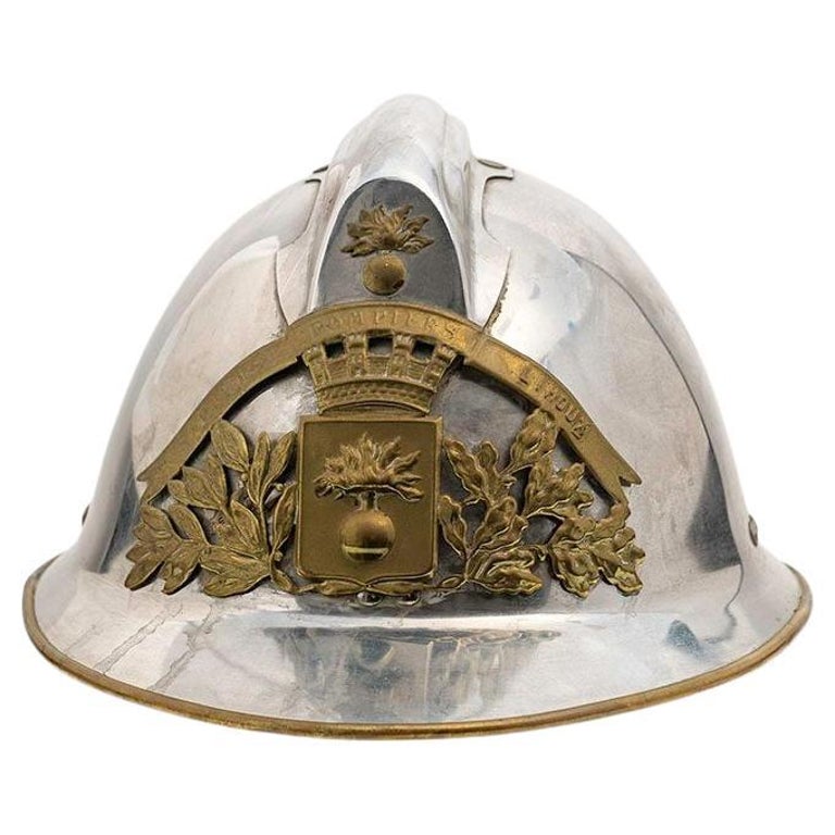Vintage French Fire fighter helmet For Sale at 1stDibs