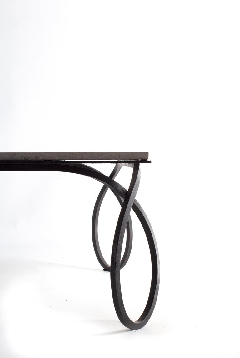Vintage French Forged Steel Coffee Table at 1stDibs