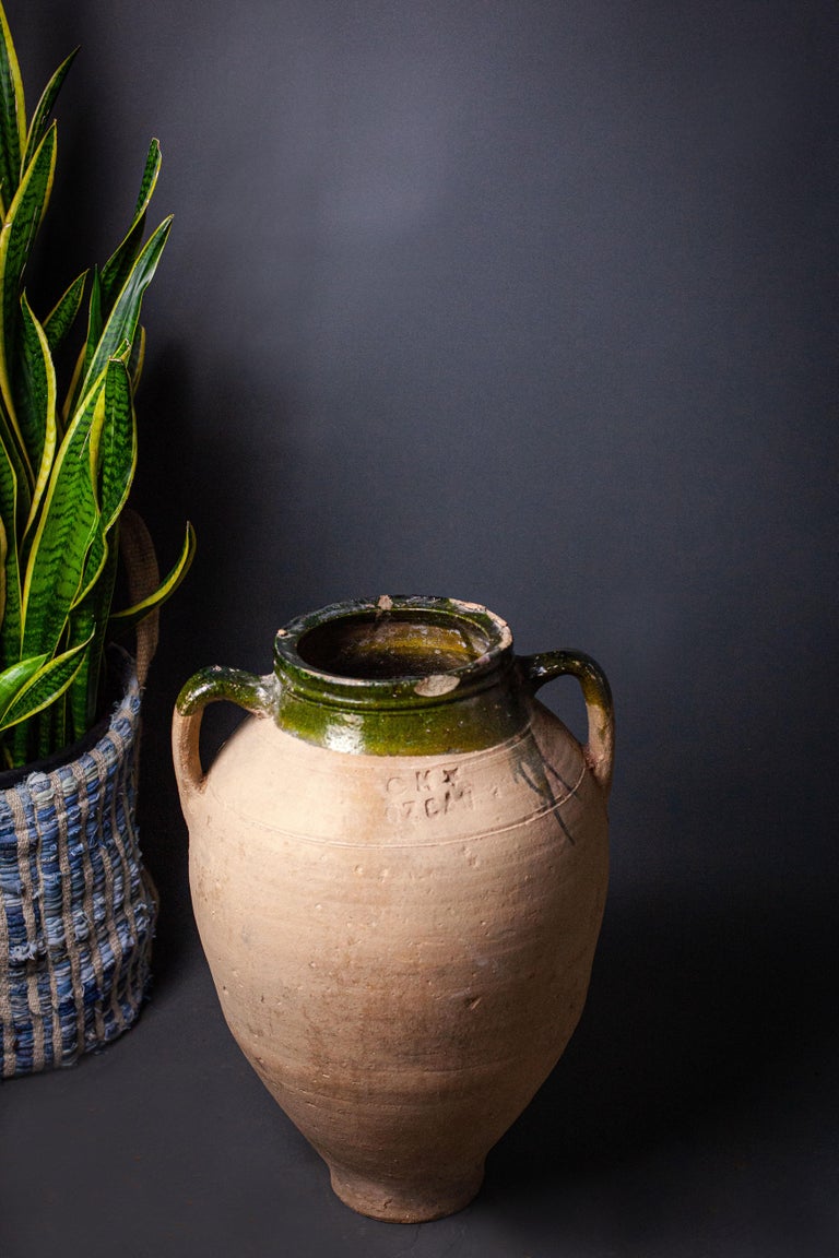 Vintage French Glazed Container For Sale at 1stDibs
