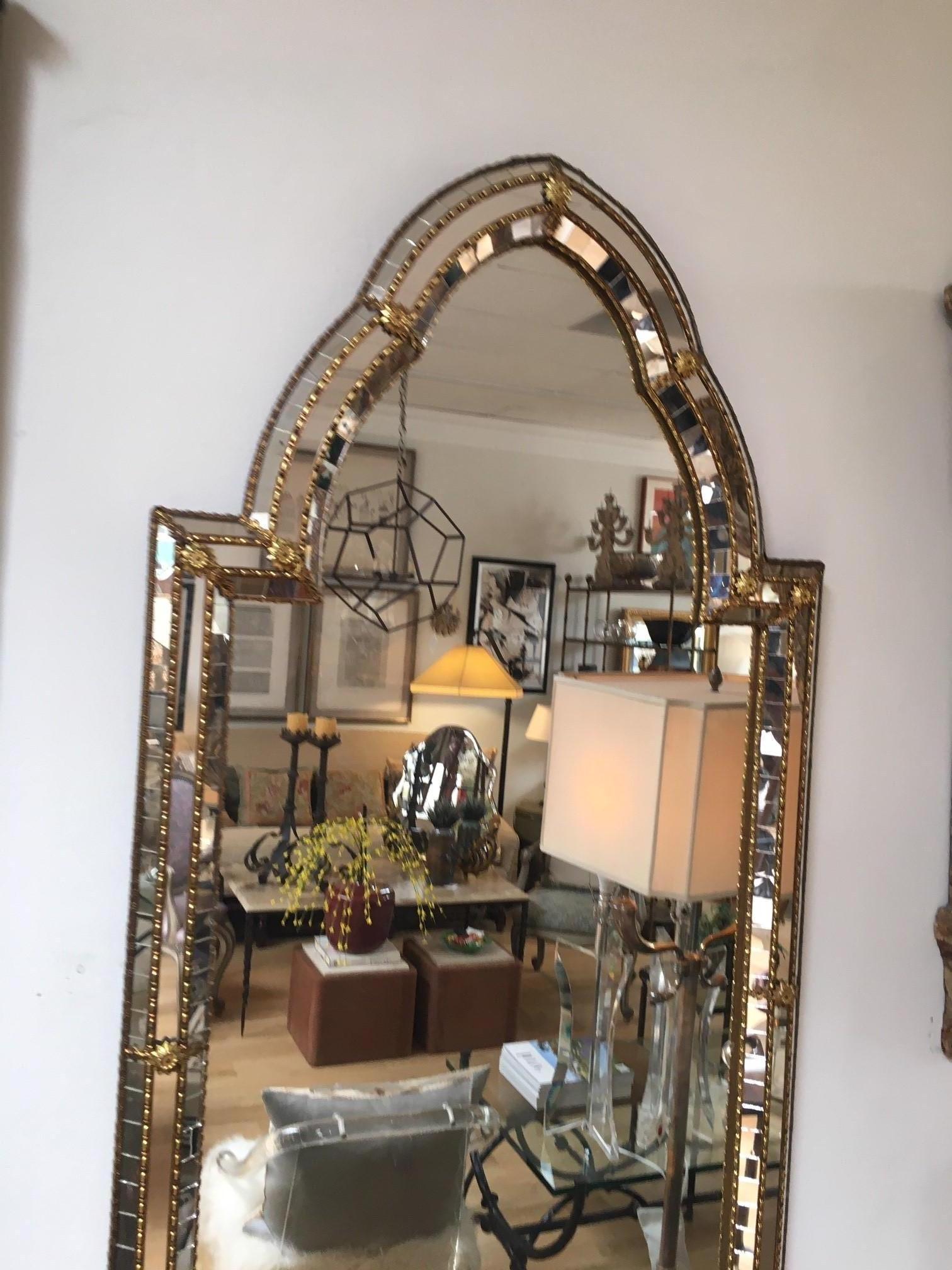 Vintage French Hollywood Regency Style Decorative Venetian Glass Wall ...