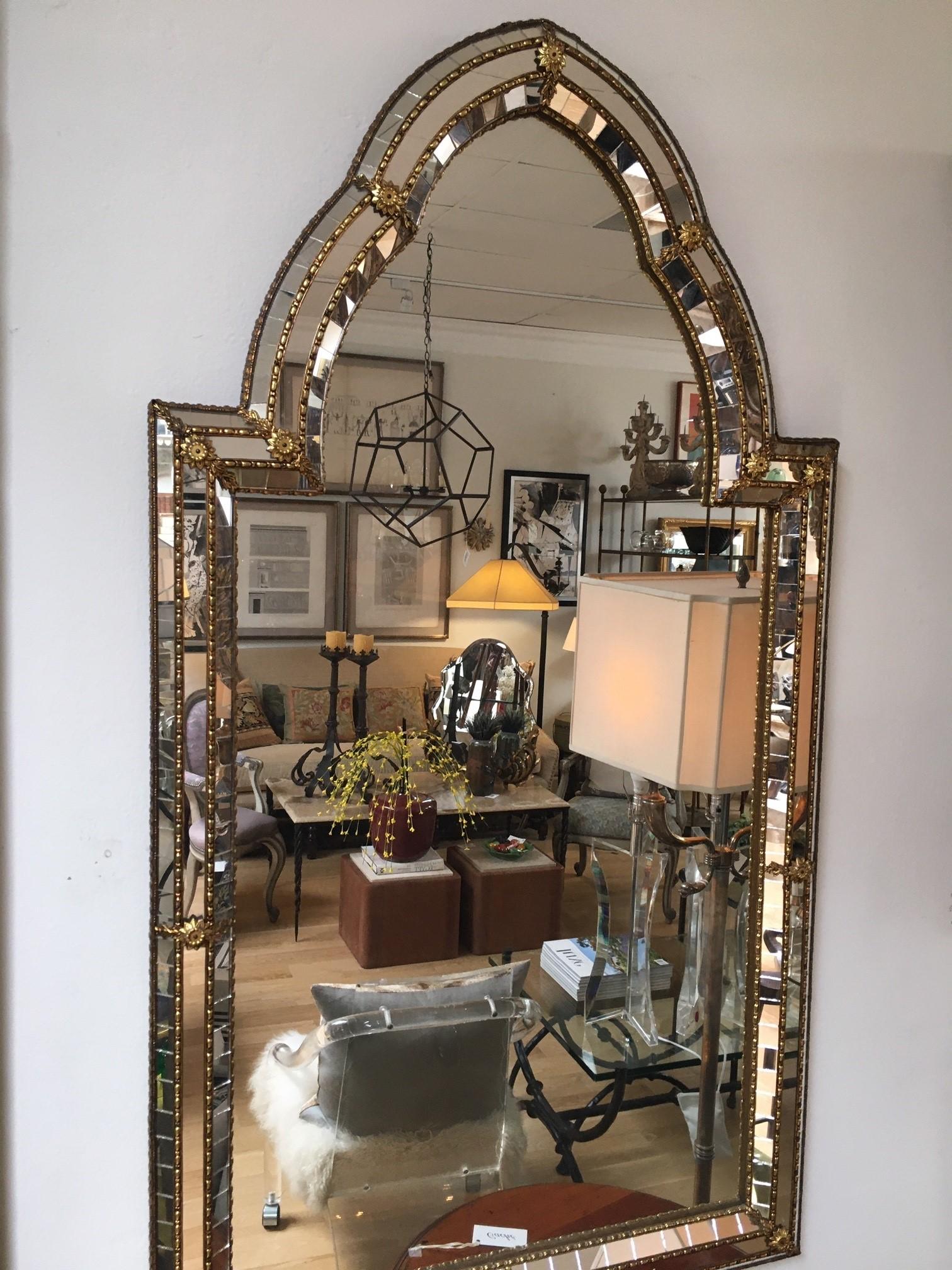 Vintage French Hollywood Regency Style Decorative Venetian Glass Wall ...