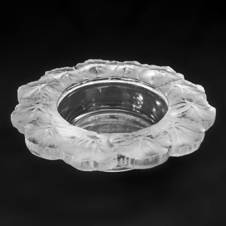 Vintage French Lalique Crystal Opalescent Floral Form Bowl, Signed ...