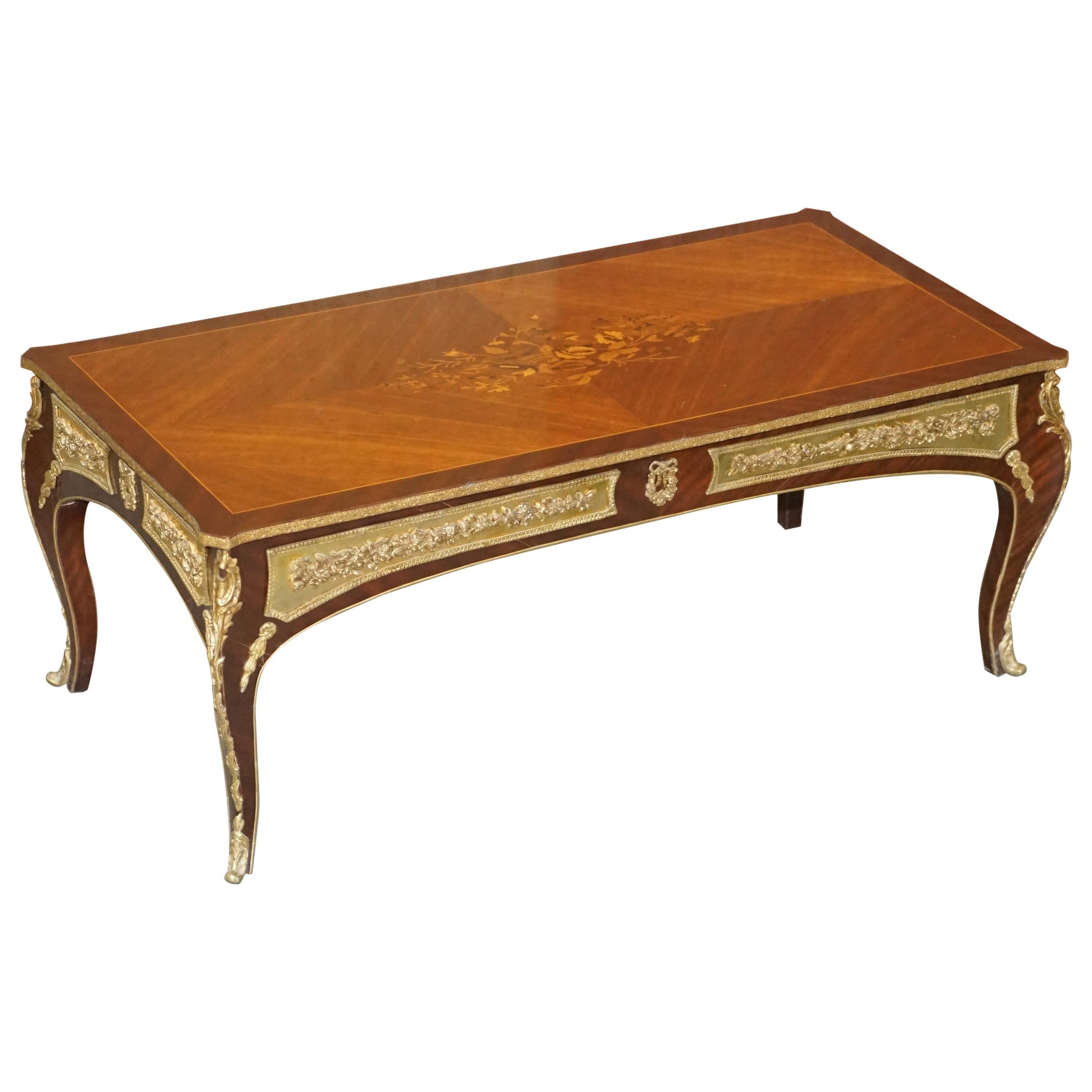 Exquisite Antique French Louis XVI Gilt Bronze Mirrored Coffee Table ...