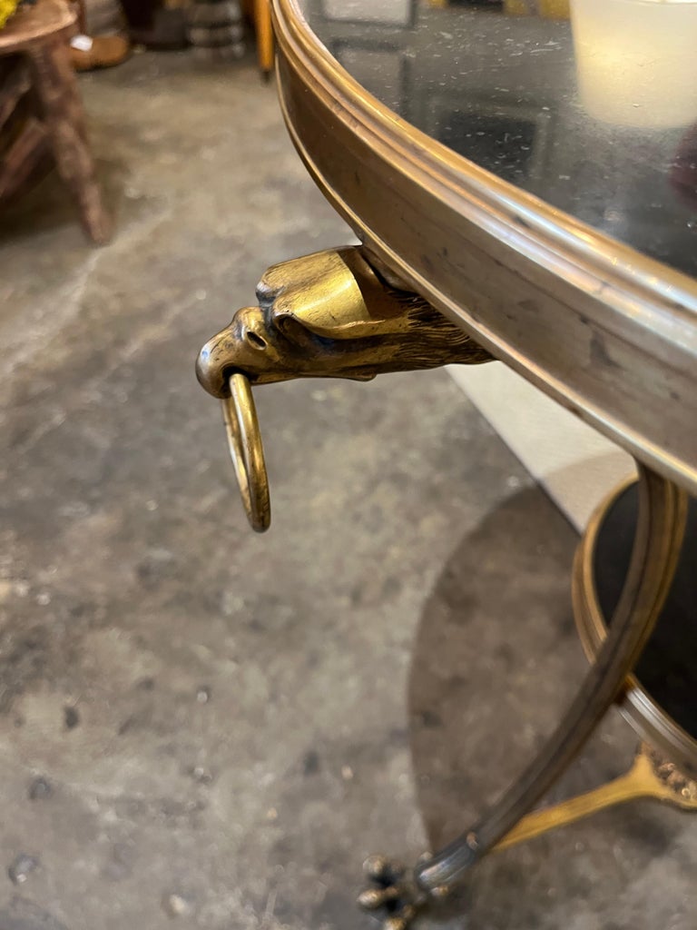 Vintage French Marble and Ormolu Gueridon Table For Sale at 1stDibs