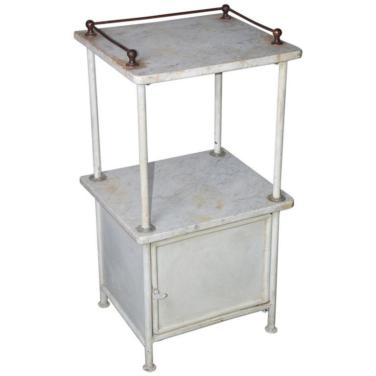 Vintage French Medical Stand or Nightstand at 1stDibs