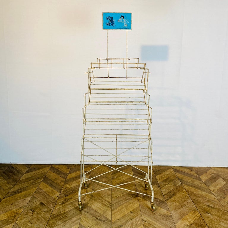 Vintage French Metal 6-Tier Shop Display Stand, 1970s For Sale at 1stDibs