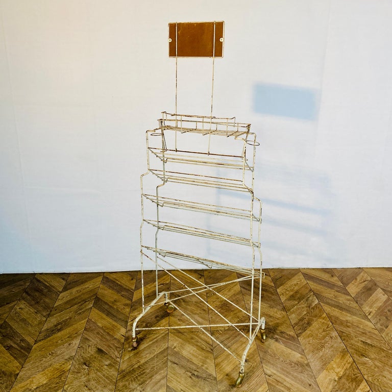 Vintage French Metal 6-Tier Shop Display Stand, 1970s For Sale at 1stDibs