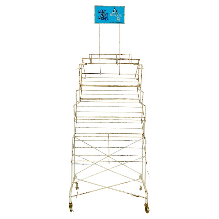 Vintage French Metal 6-Tier Shop Display Stand, 1970s For Sale at 1stDibs