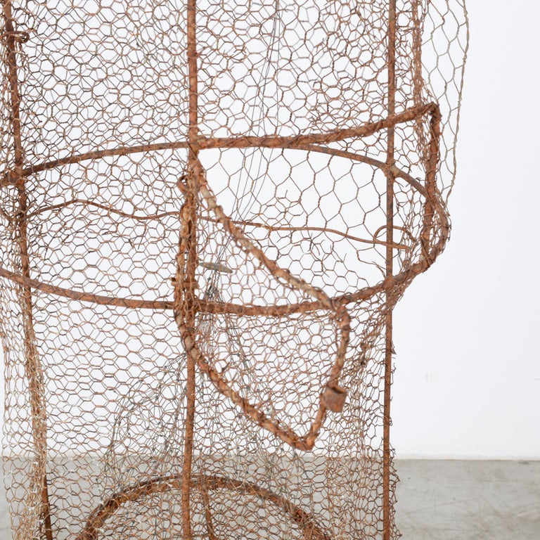 Vintage French Metal Fish Trap For Sale at 1stDibs