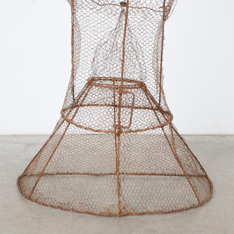 Vintage French Metal Fish Trap For Sale at 1stDibs