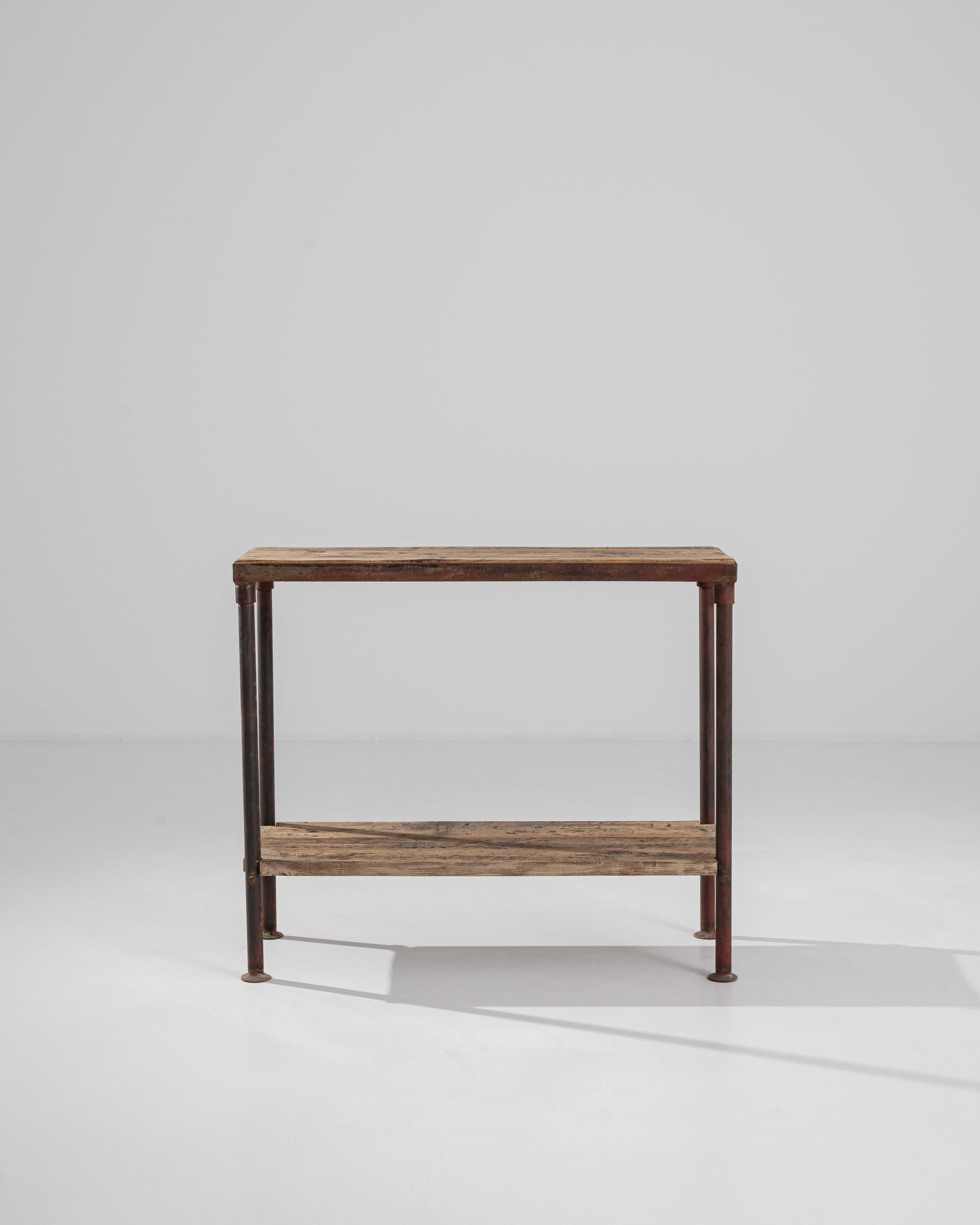 Vintage French Metal Industrial Table at 1stDibs