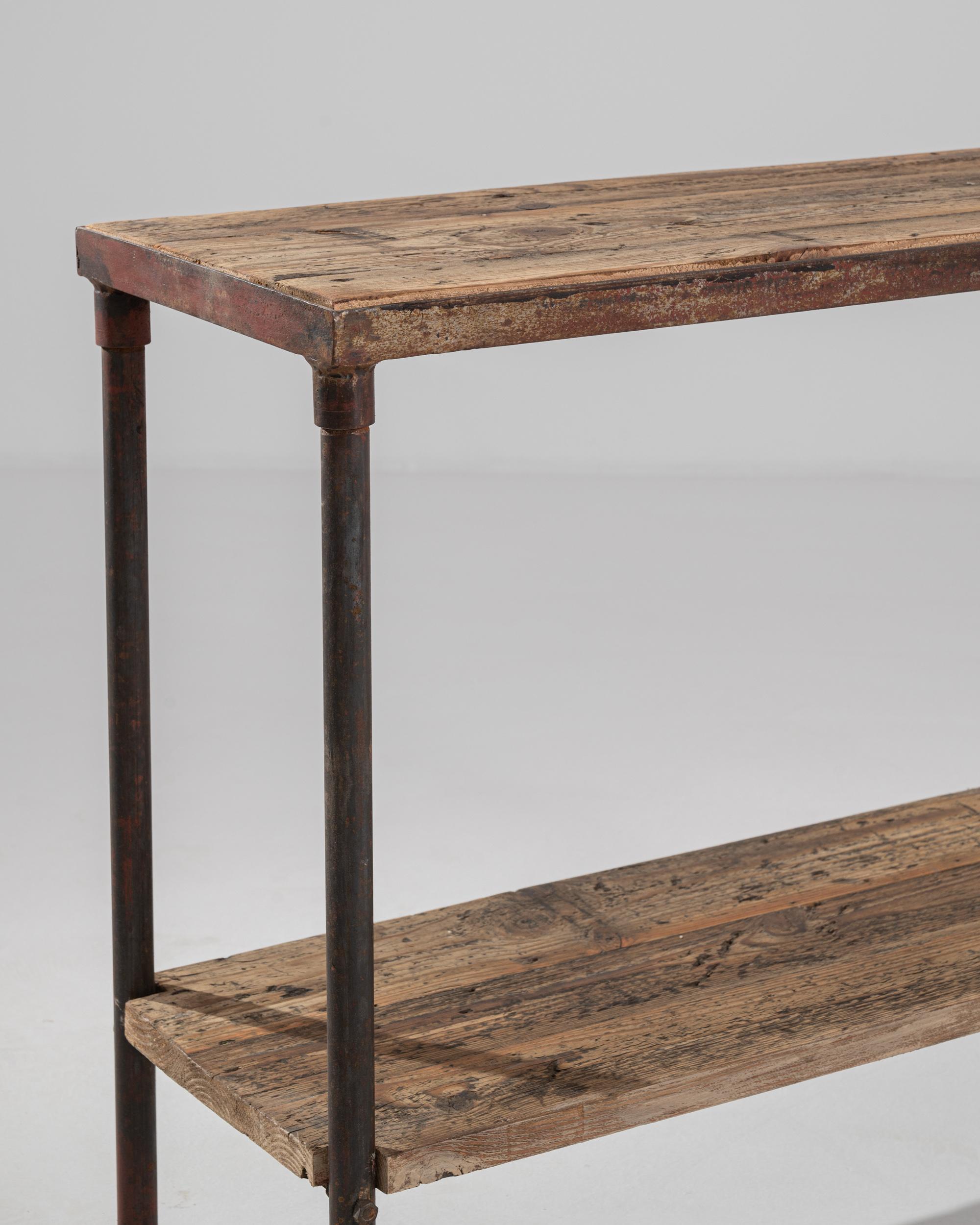 Vintage French Metal Industrial Table at 1stDibs