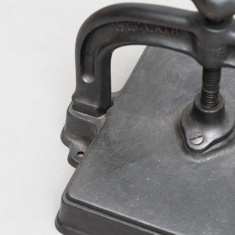 Vintage French Metal Paper Printing Press, circa 1900 For Sale at 1stDibs