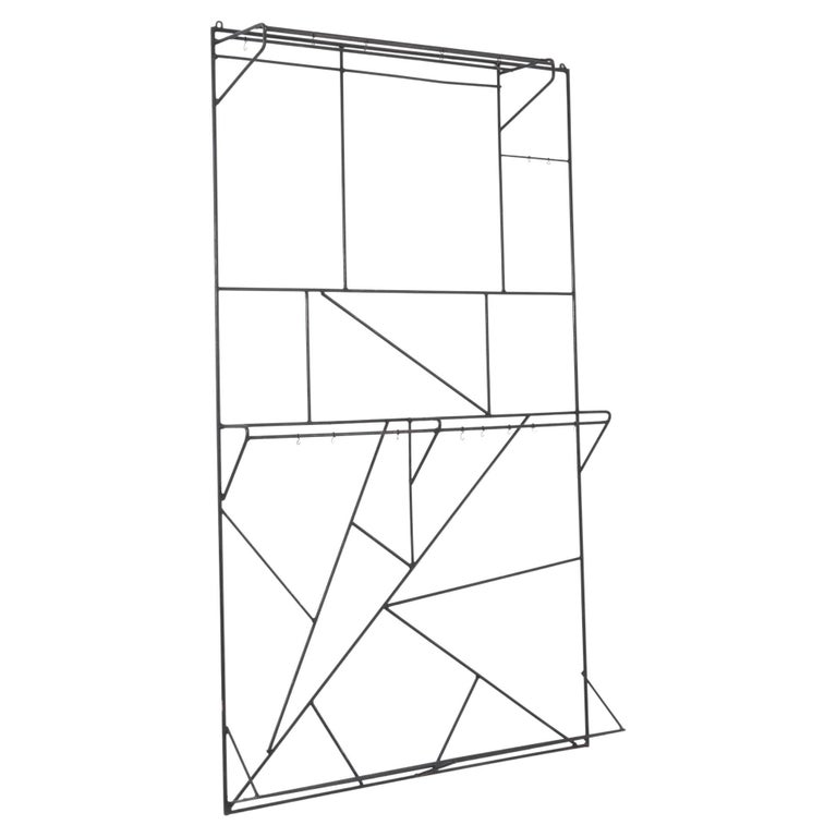 Vintage French Minimalist Metal Rack For Sale at 1stDibs