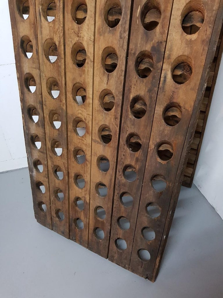 Vintage French Oak Champagne/Wine Rack made in 1979 by Tailliet at 1stDibs