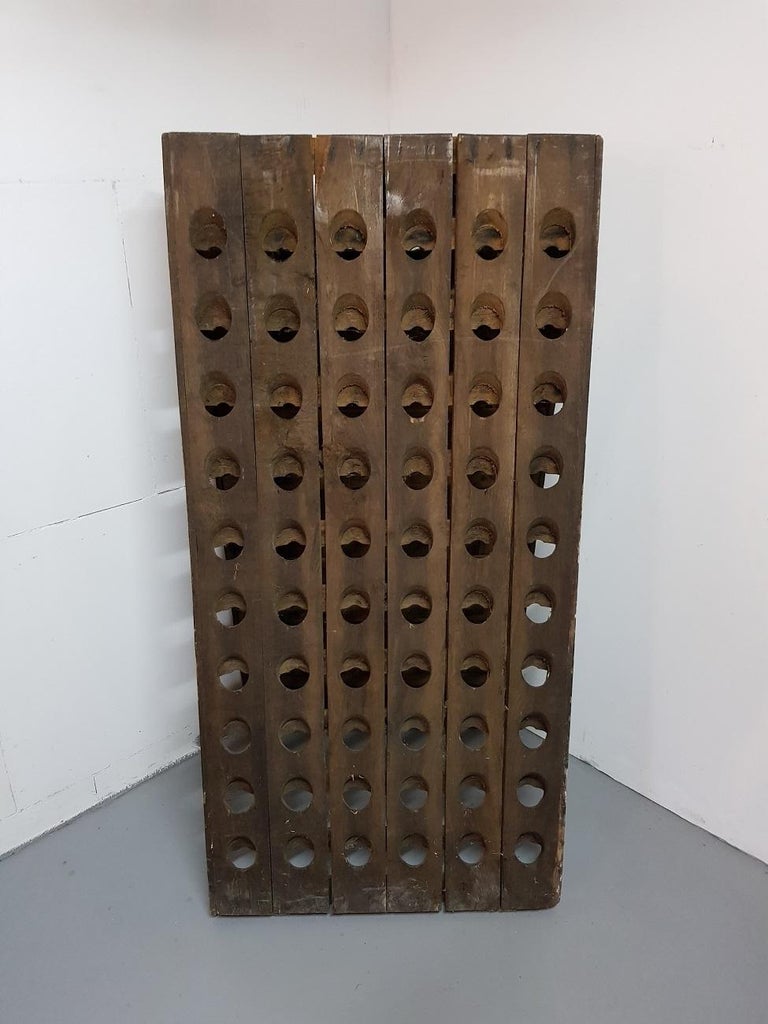 Vintage French Oak Champagne/Wine Rack made in 1979 by Tailliet at 1stDibs