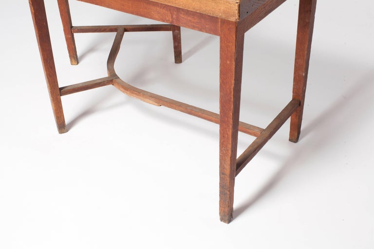 Vintage French Oak Curvilinear Sorting Table at 1stDibs