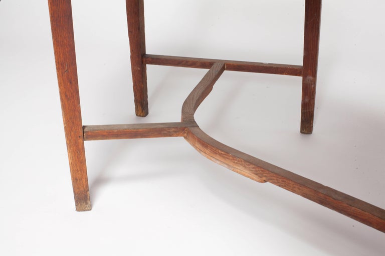Vintage French Oak Curvilinear Sorting Table at 1stDibs