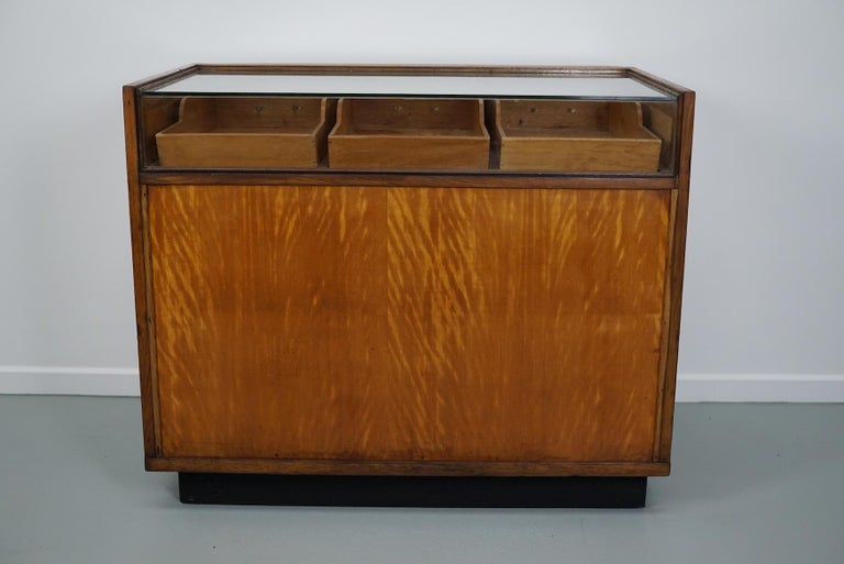 Vintage French Oak Haberdashery Cabinet or Shop Counter, 1950s For Sale ...