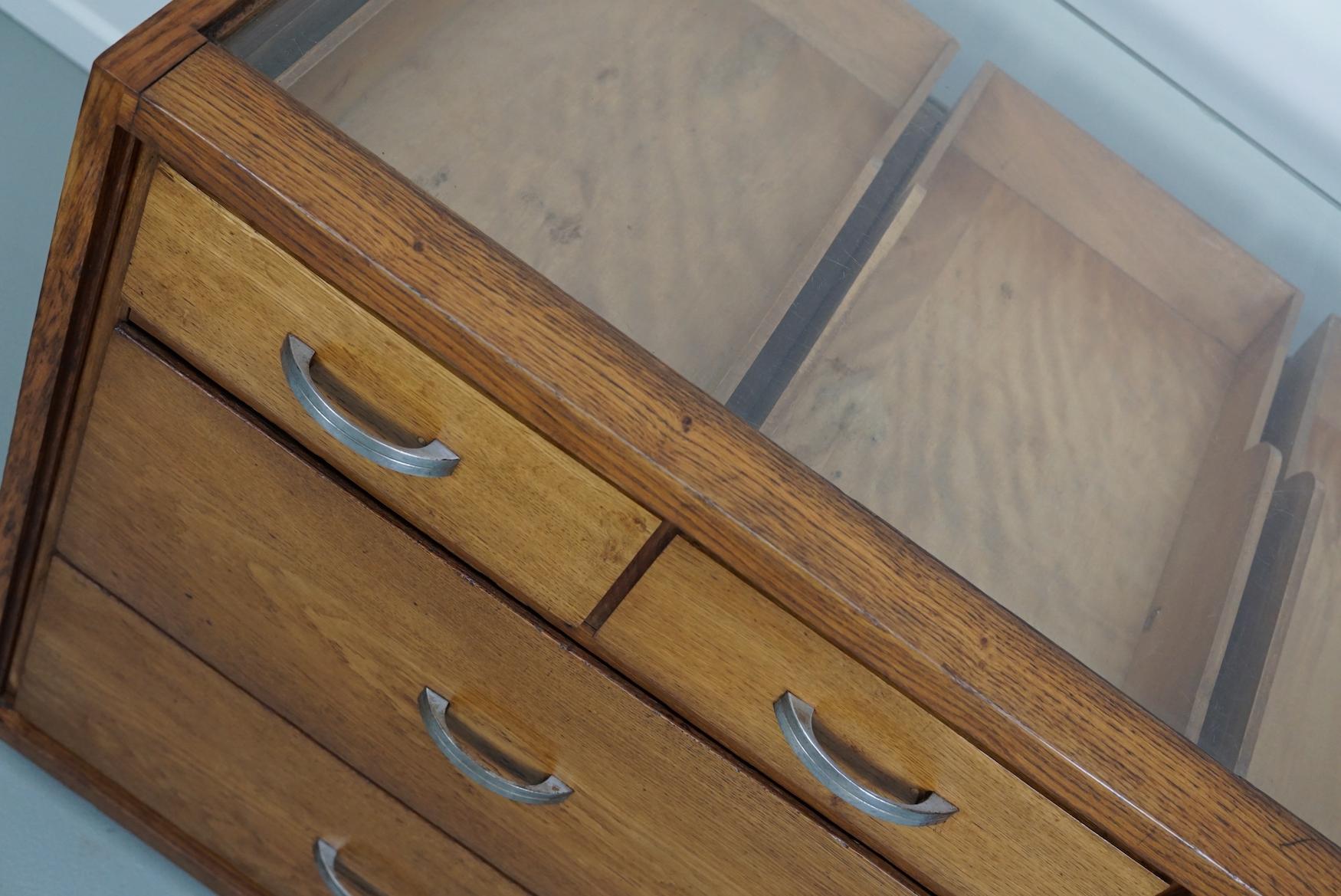 Vintage French Oak Haberdashery Cabinet or Shop Counter, 1950s at 1stDibs