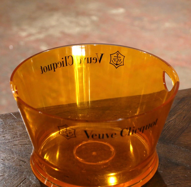 Vintage French Orange Acrylic "Veuve Clicquot" Six-Bottle Champagne ...