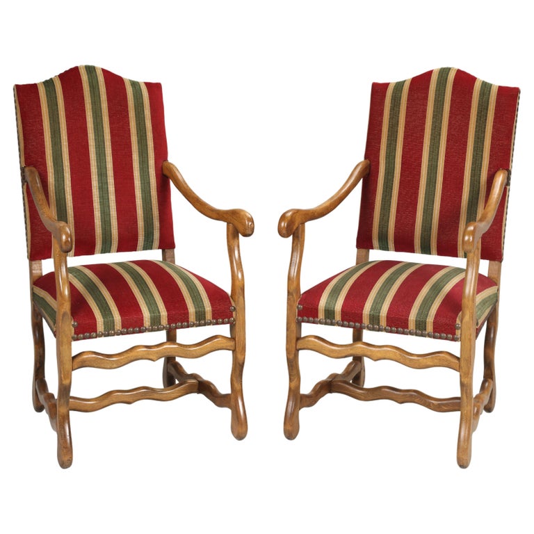 Vintage French Os De Mouton Style Arm Chairs Imported from France For ...