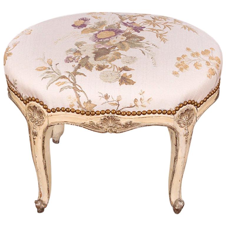 Vintage French Oval Stool at 1stDibs