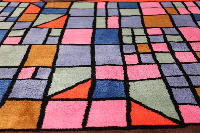 Vintage French Paul Klee Design Art Rug at 1stDibs | paul klee rug ...