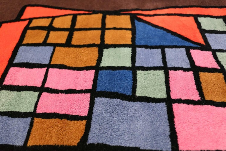 Vintage French Paul Klee Design Art Rug at 1stDibs | paul klee rug ...
