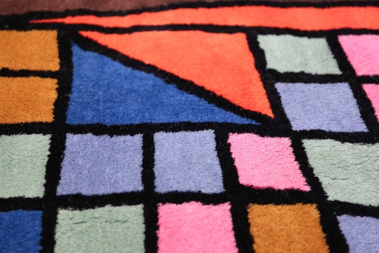 Vintage French Paul Klee Design Art Rug at 1stDibs | paul klee rug ...