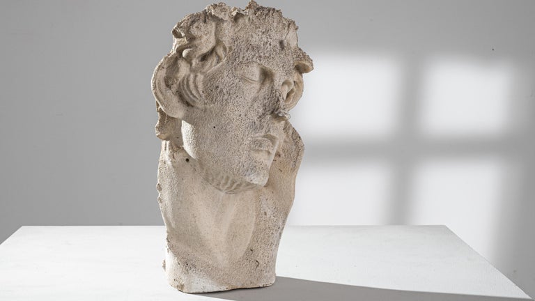 Vintage French Plaster Head at 1stDibs