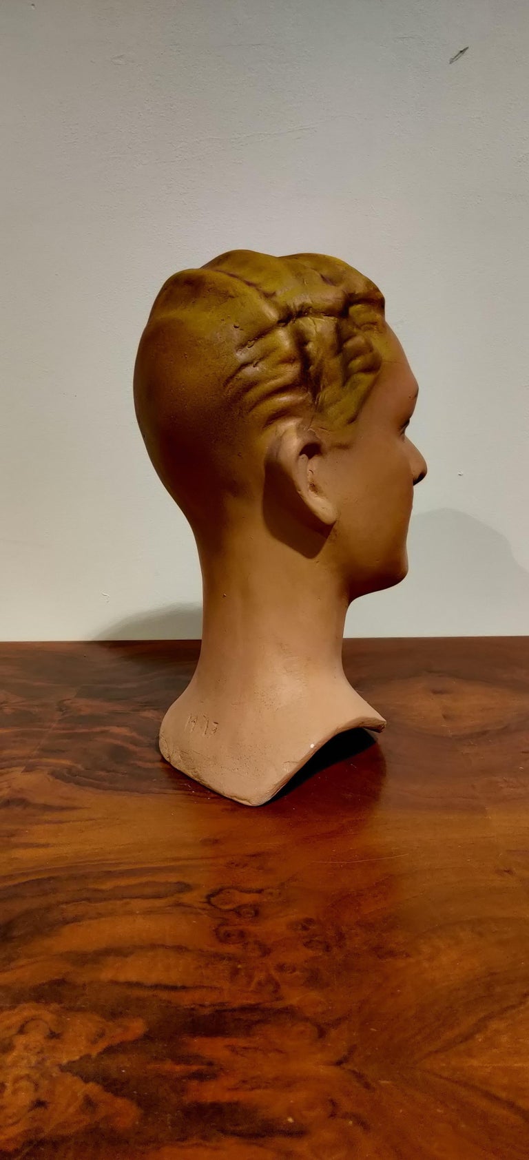 Vintage French Plaster Mannequin Head at 1stDibs