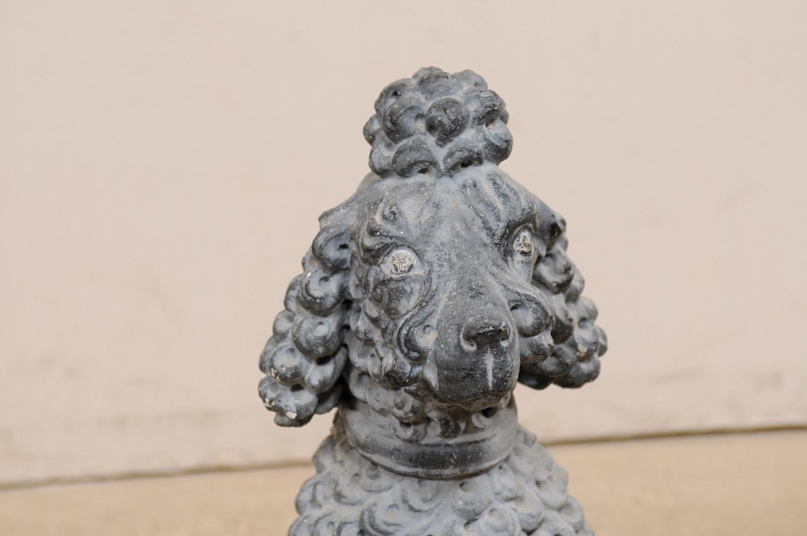 Vintage French Poodle Dog Statue in Cast-Stone at 1stDibs | concrete ...