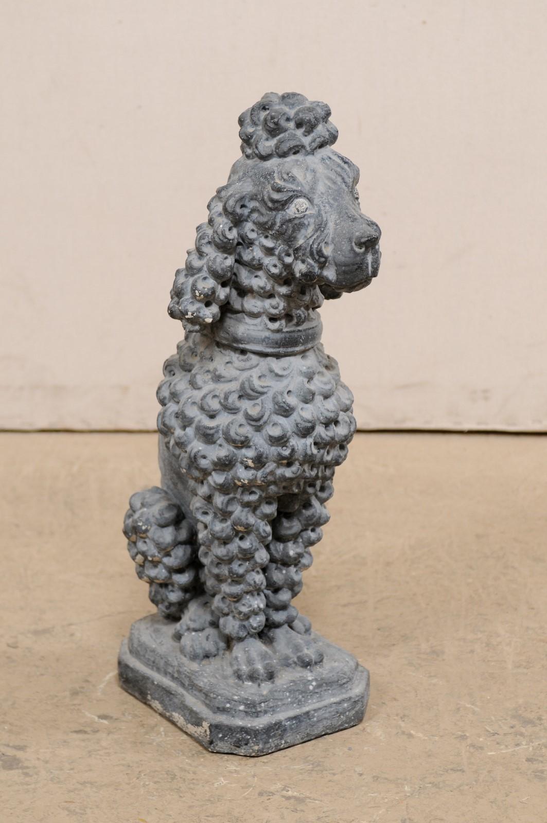 Vintage French Poodle Dog Statue in Cast-Stone at 1stDibs | concrete ...