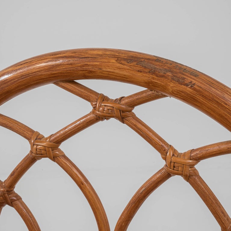 Vintage French Rattan Bedside Tables, a Pair For Sale at 1stDibs