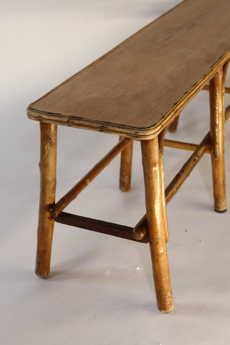 Vintage French Rattan Bench at 1stDibs | vintage rattan bench, rattan ...