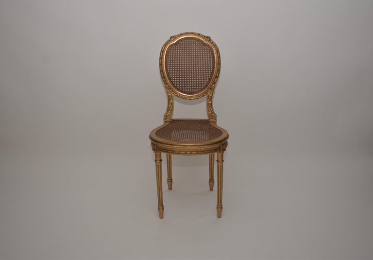 Vintage French Rattan Chair at 1stDibs