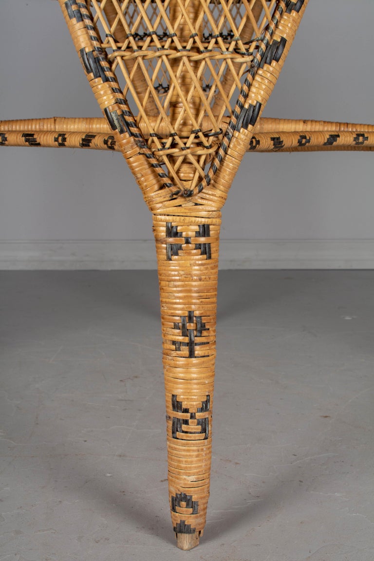 Vintage French Rattan Dining Table at 1stDibs