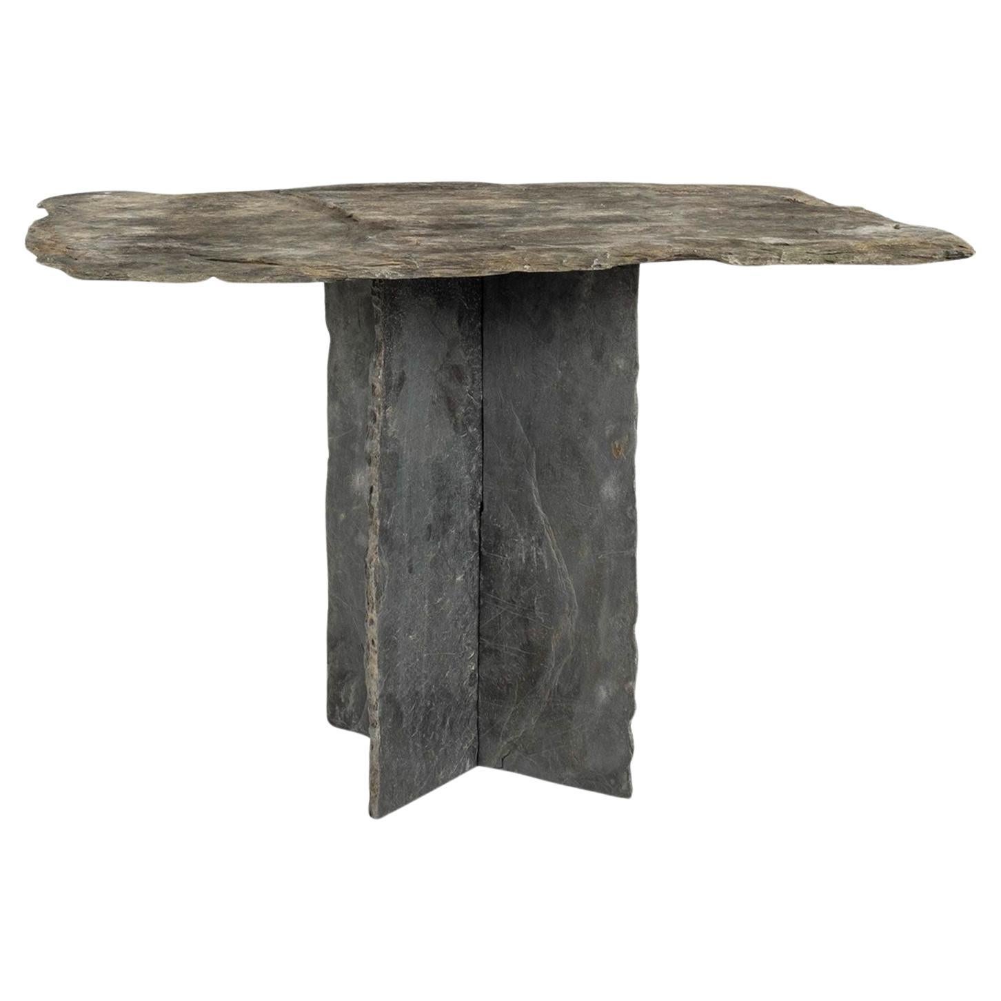 Vintage French Rectangular Top Slate Table For Sale at 1stDibs