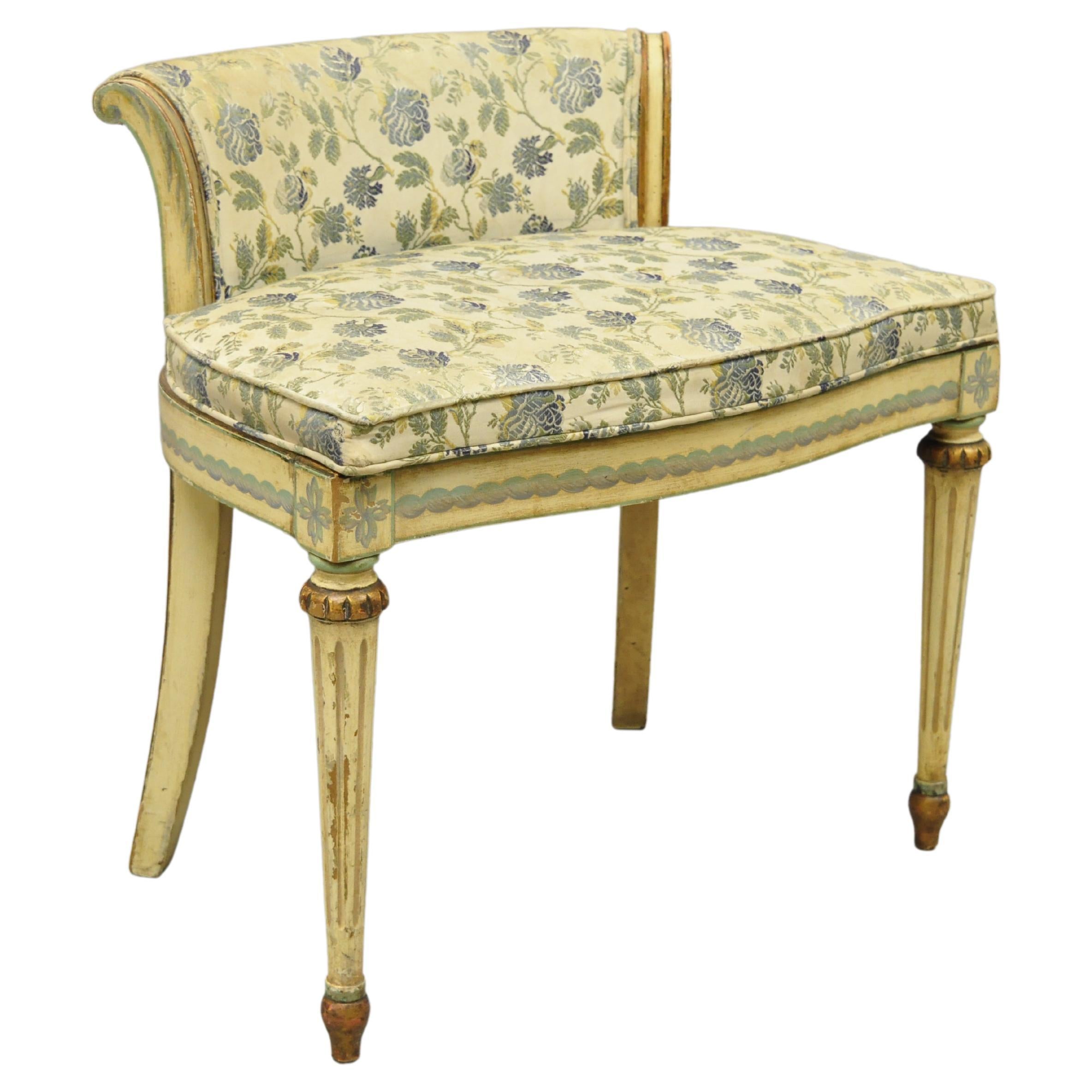 Art Deco Metal Vanity Bench at 1stDibs