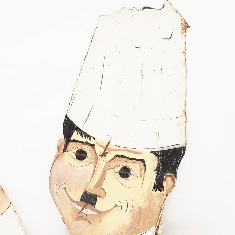 Vintage French Restaurant Sign, Painted Metal, France, C. 1920 For Sale ...