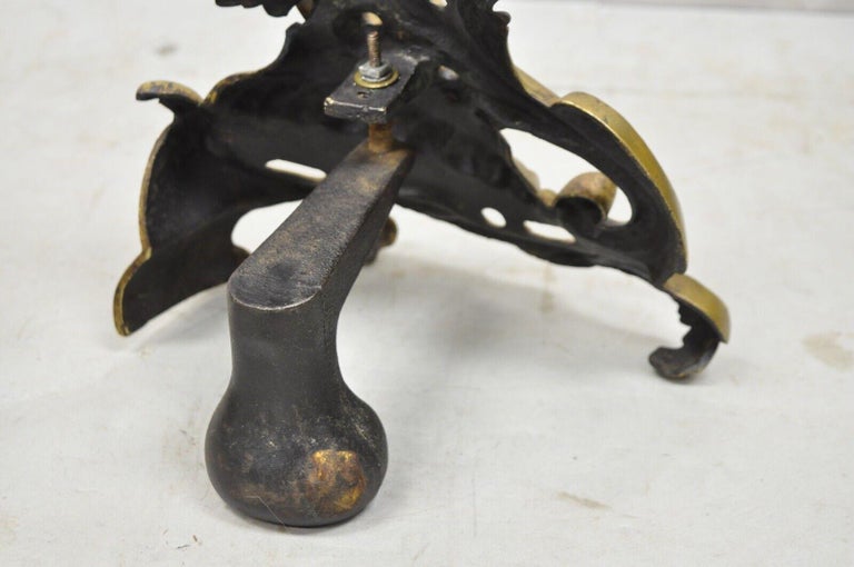 Vintage French Rococo Style Bronze Acanthus Leafy Scroll Andirons, Pair ...